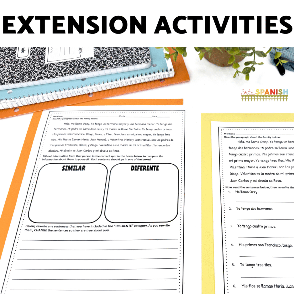 La Familia Spanish Family Tree Vocabulary Activity Reading ...