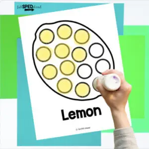 Fruit Fine Motor Activities Bingo Marker Dauber Printable Coloring ...