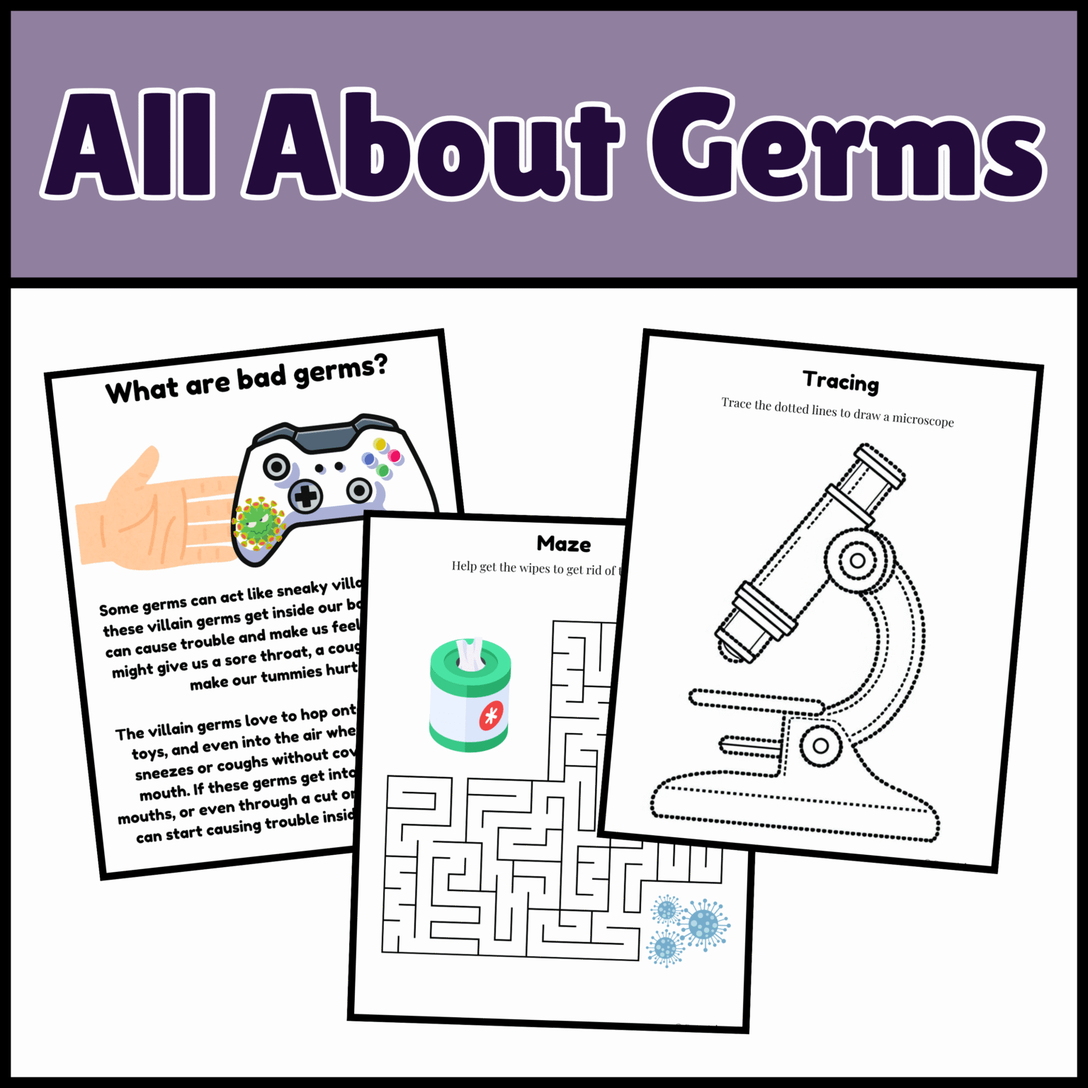 Germs and Hand Washing Lesson | Pre-K & Kindergarten Health Activities ...