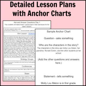 FREE Ask and Answer Questions Mini Lessons for 1st Grade RL.1.1 Reading ...