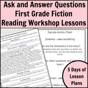 FREE Ask and Answer Questions Mini Lessons for 1st Grade RL.1.1 Reading ...
