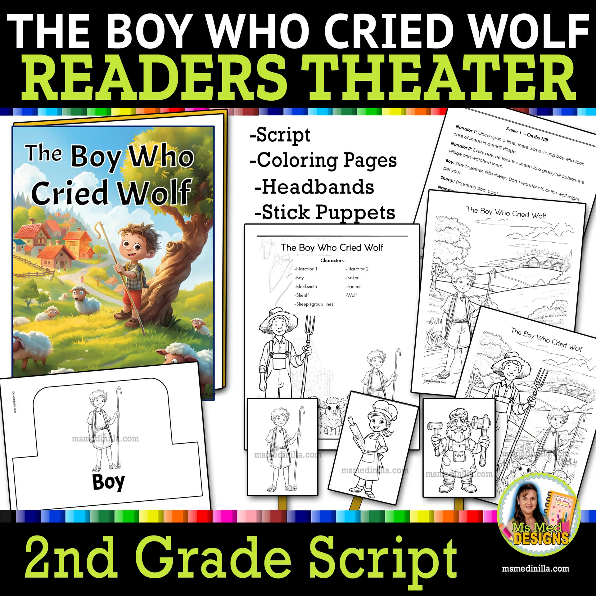 Readers Theater Fable Script, The Boy Who Cried Wolf Play and ...