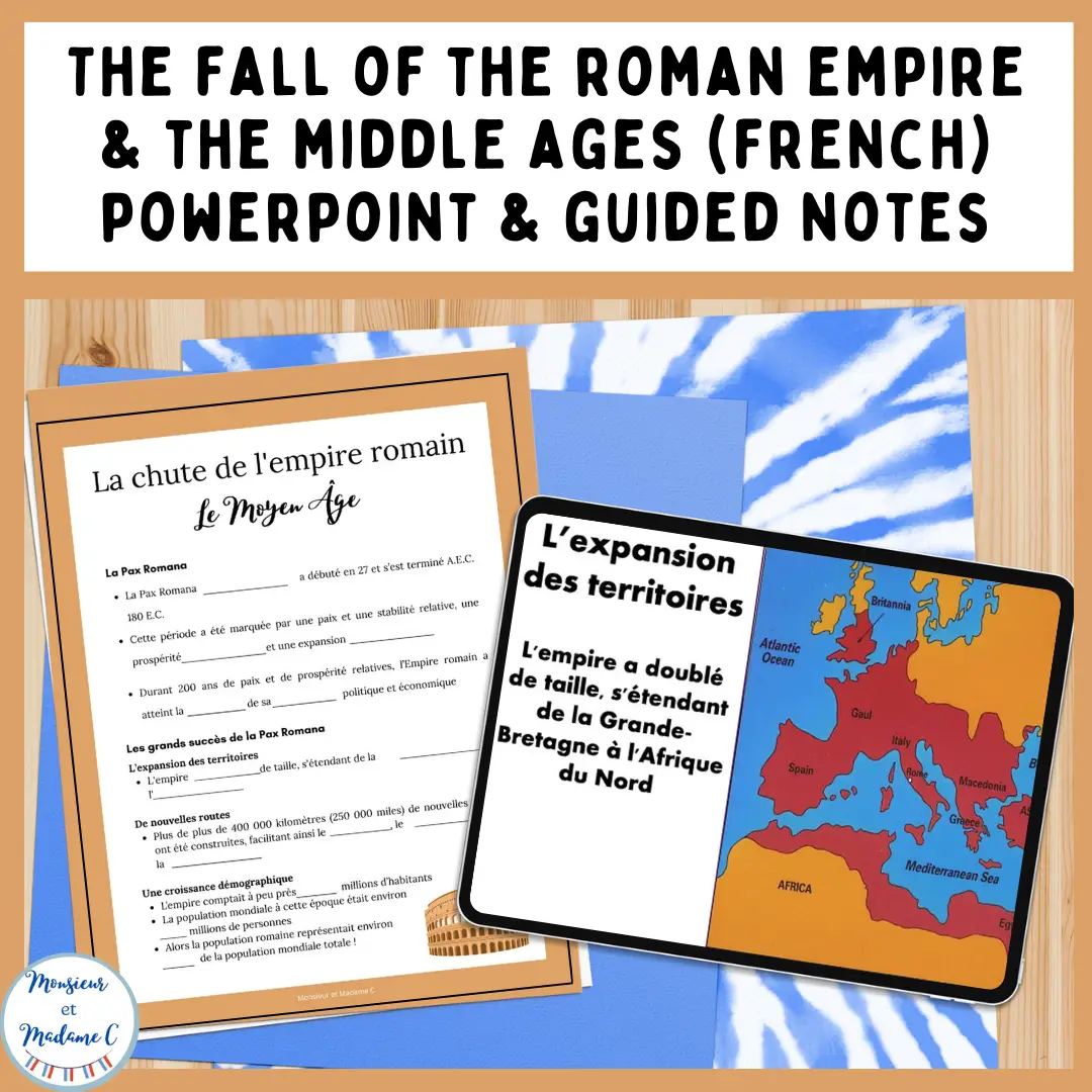 The Fall of the Roman Empire & Middle Ages (French) - Powerpoint ...