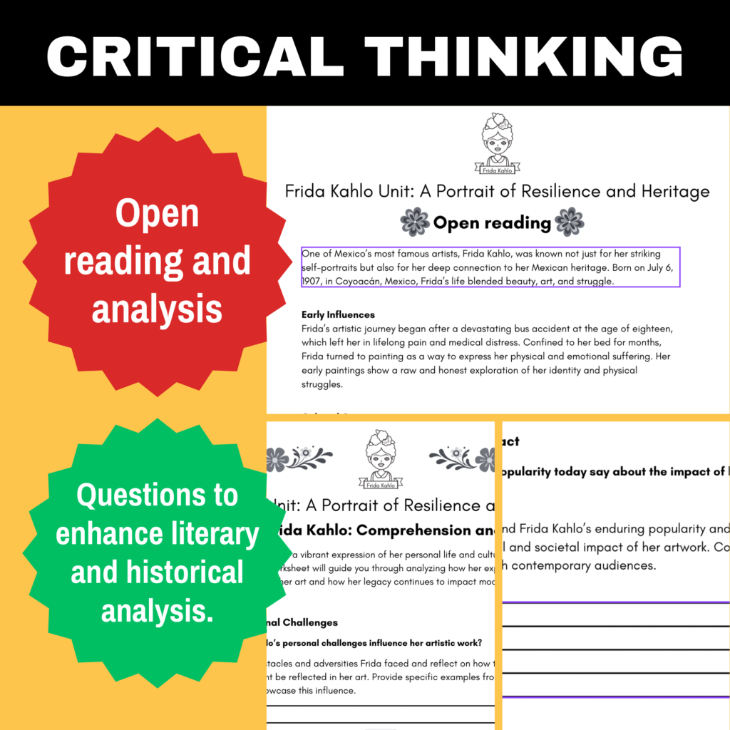 Inspiring Frida Kahlo Unit: The Ultimate Biography & Art Lesson for ...