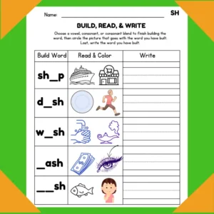 Digraph Practice & Review: SH - TeacherStore.io™