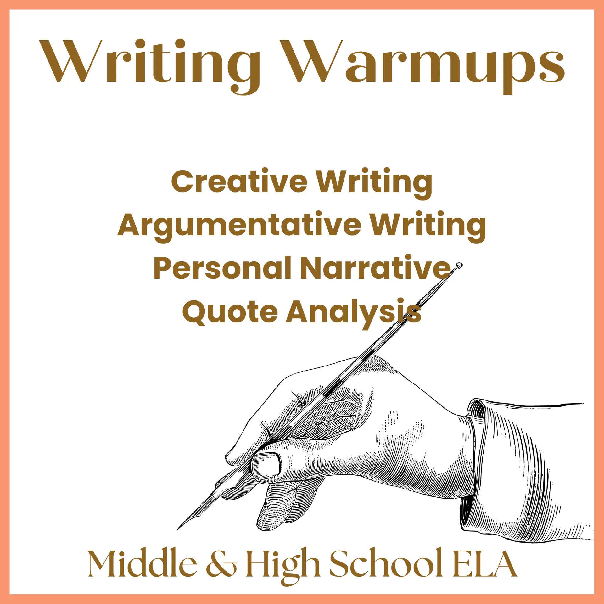 Writing Warmups | Middle and High School ELA Bellringers - TeacherStore.io™