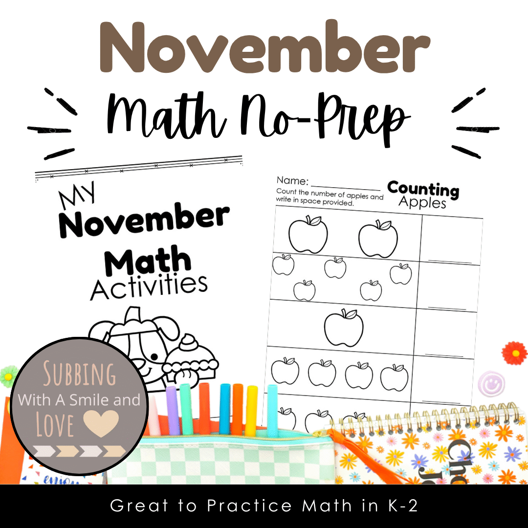 November Math & Thanksgiving Activities Bundle | No-Prep Worksheets for ...