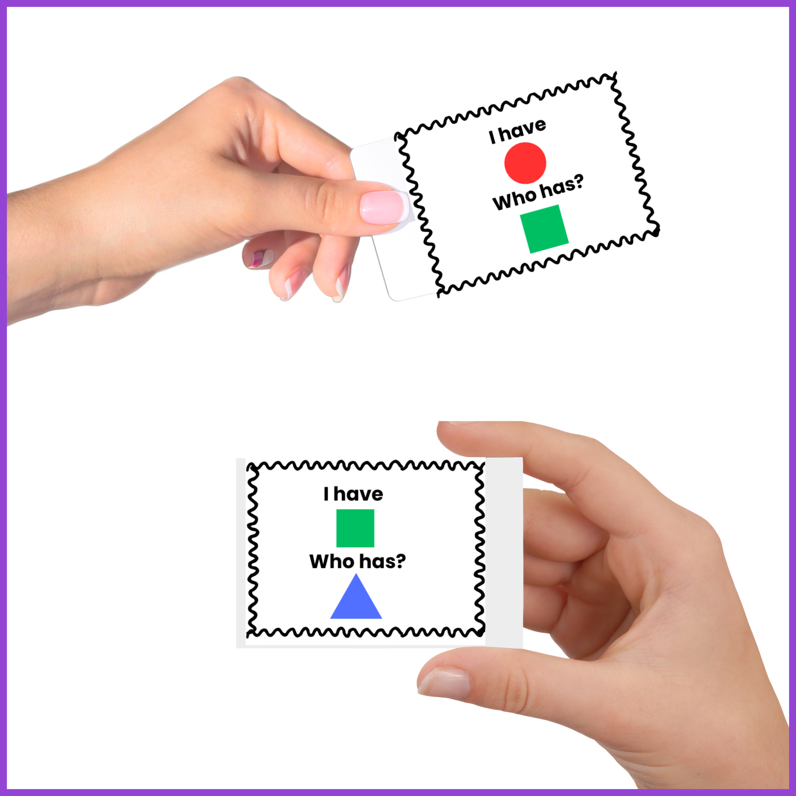 1st Grade Kindergarten I Have Who Has Basic 2-D Shape Recognition Fun ...