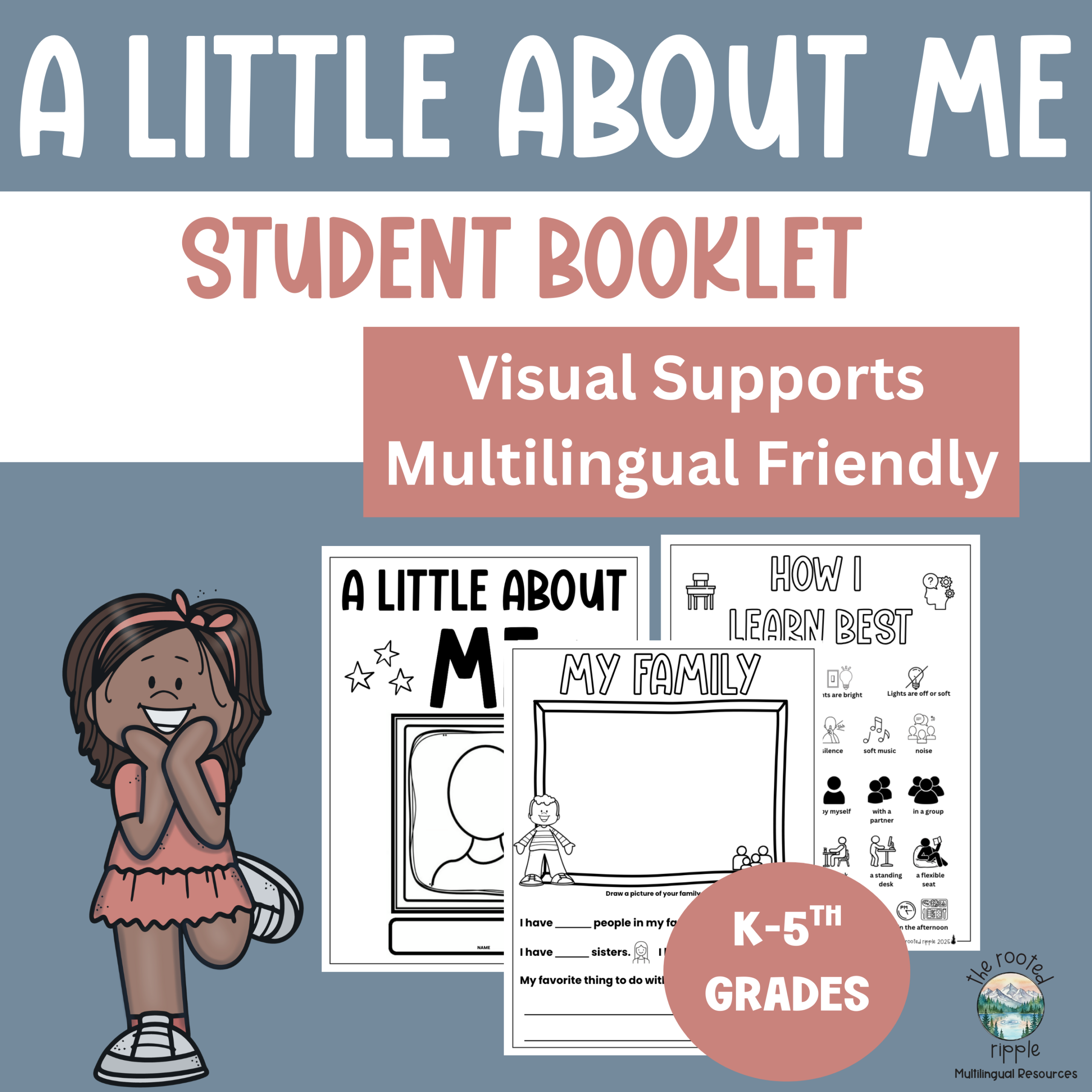 ELL/MLL Visual All About Me Booklet | Scaffolded Writing Activity (K–5 ...