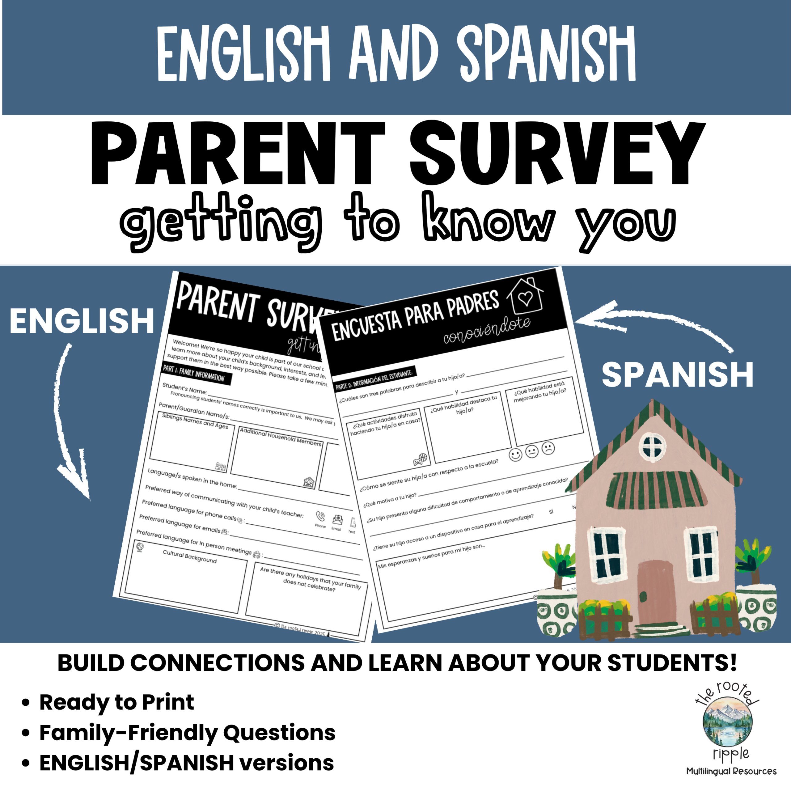 Bilingual Parent Survey (English/Spanish) | MLL/ELL Family ...