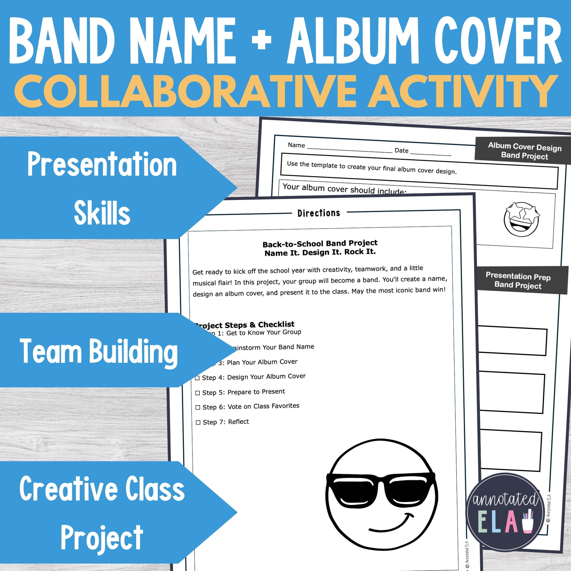 Back-to-School Band Name & Album Cover Project - TeacherStore.io™