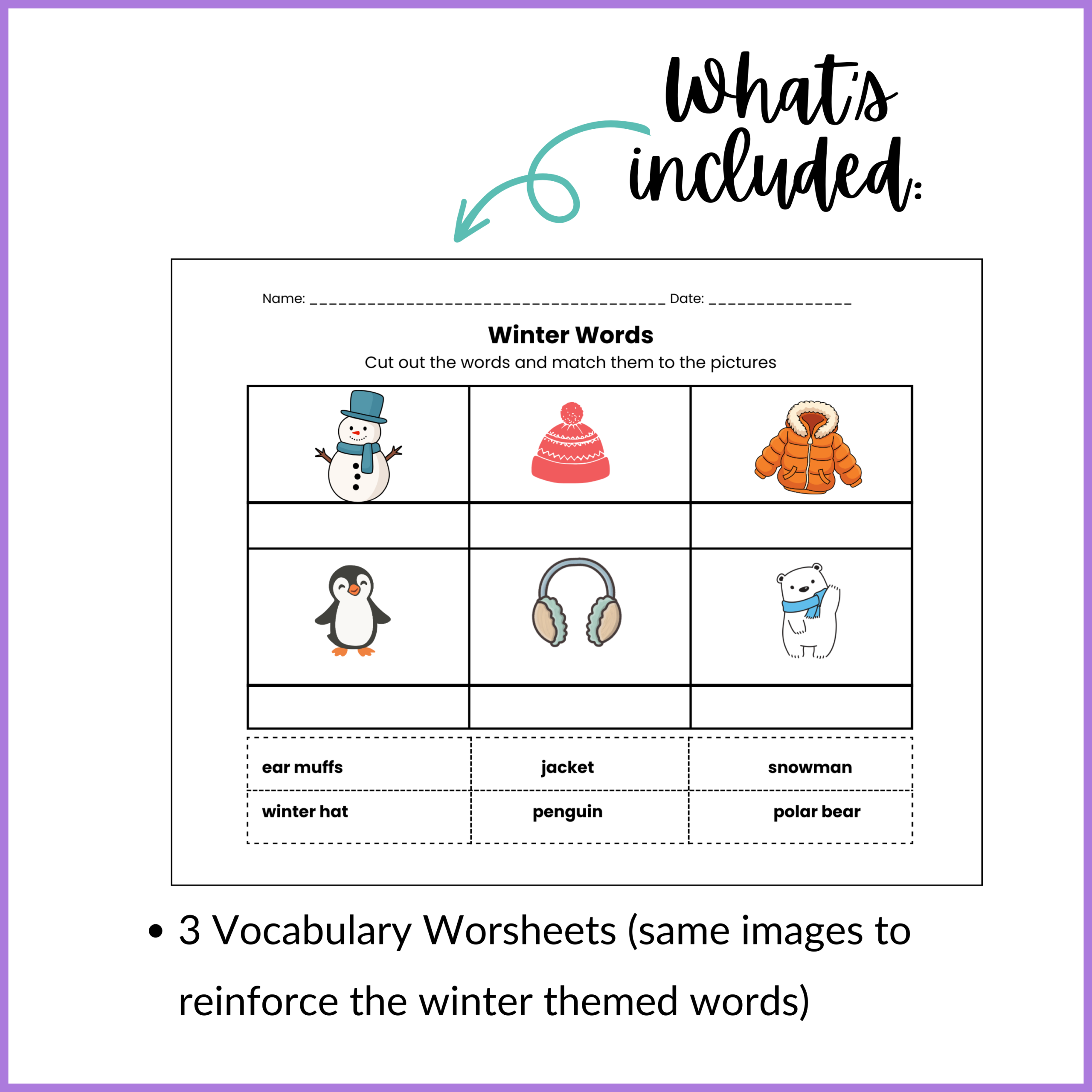 1st Grade Kindergarten Winter Themed Activities Packet - TeacherStore.io™