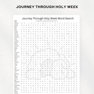 Journey Through Holy Week Giant Word Search - TeacherStore.io™