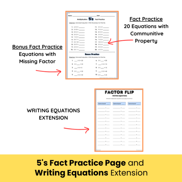 FACTOR FLIP: 5’s Multiplication Fact Fluency Game (0–10) - TeacherStore.io™