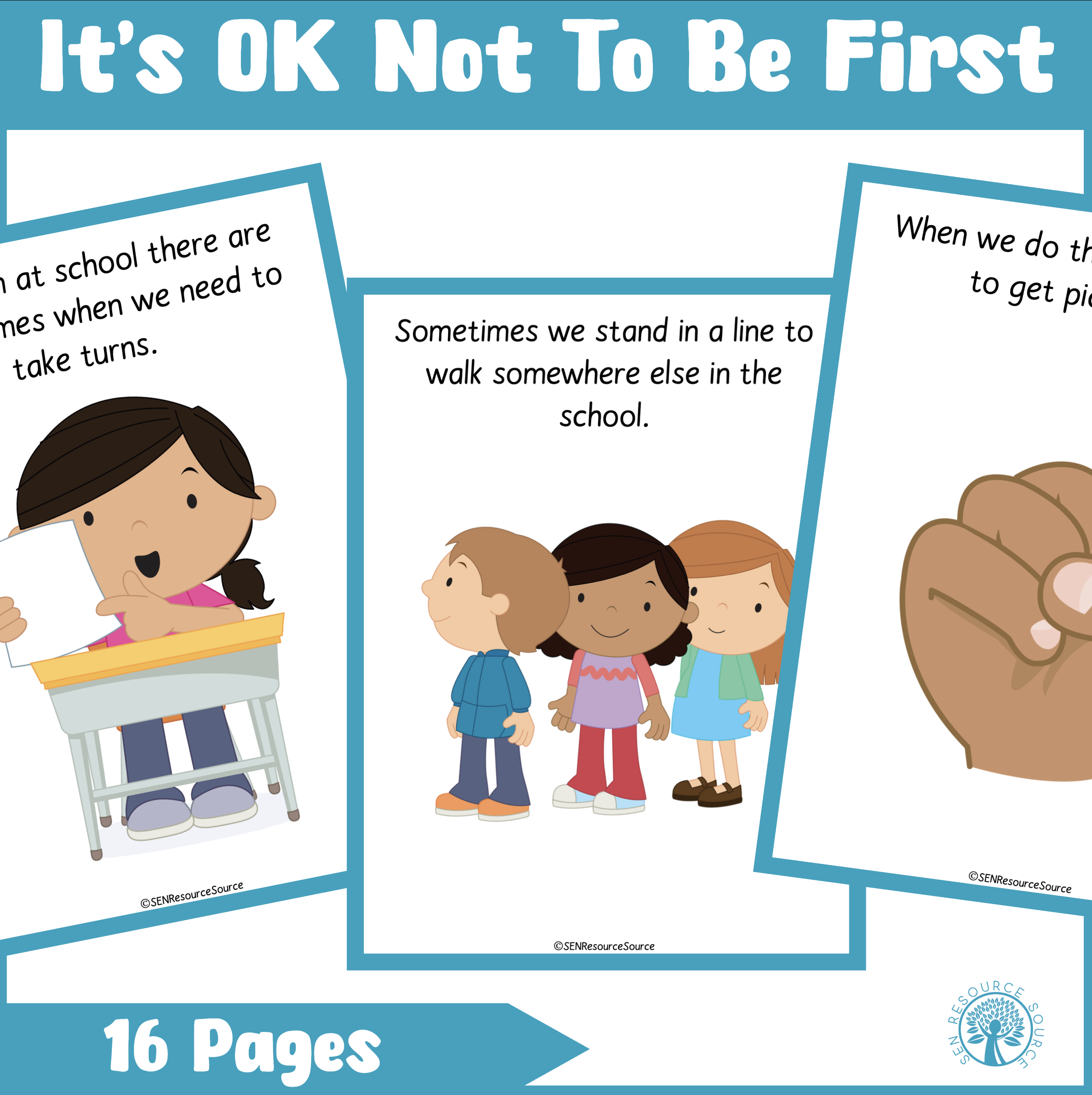 It’s OK Not to Be First Social Story - TeacherStore.io™