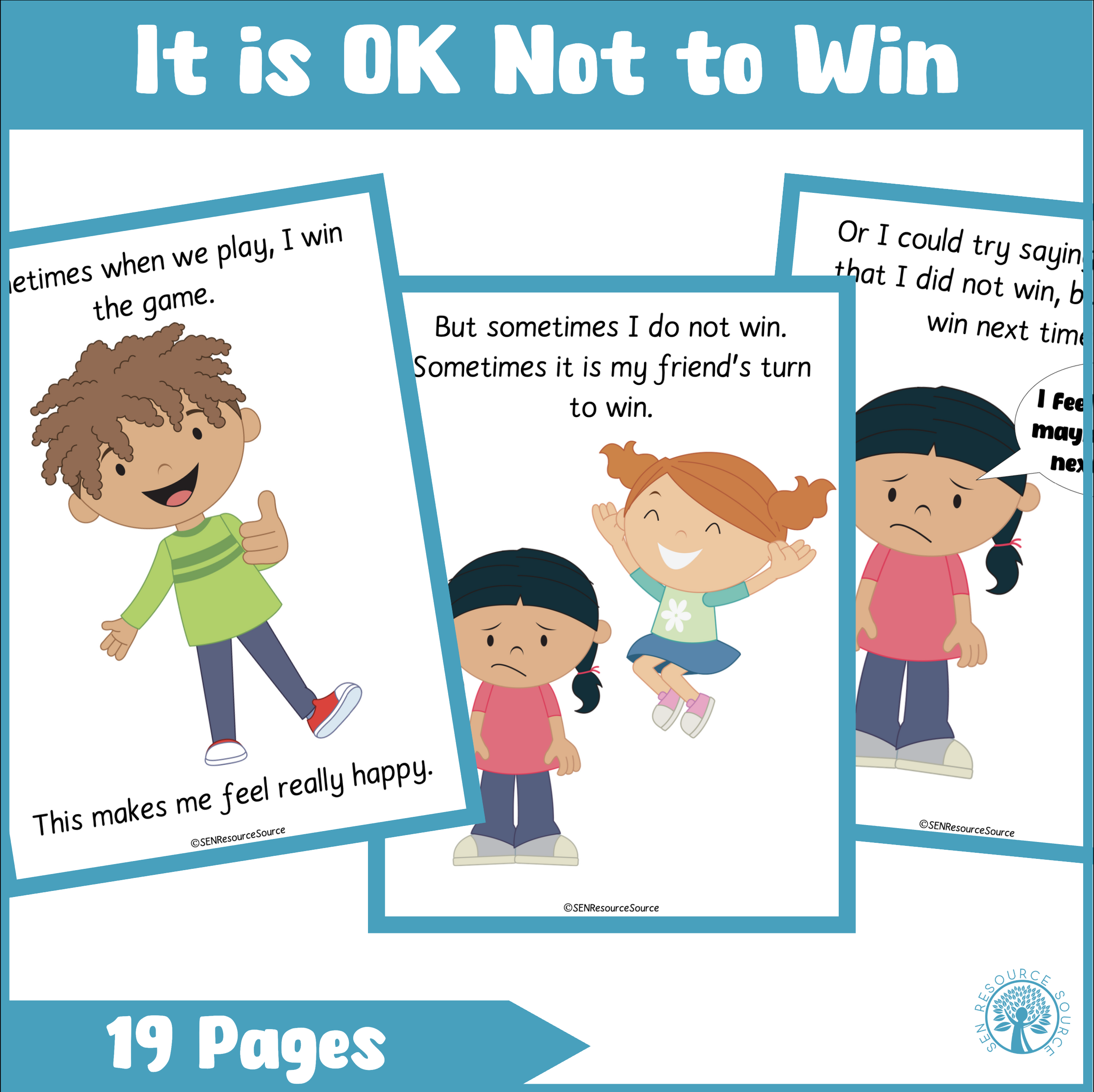 It's OK Not To Win Social Story - TeacherStore.io™