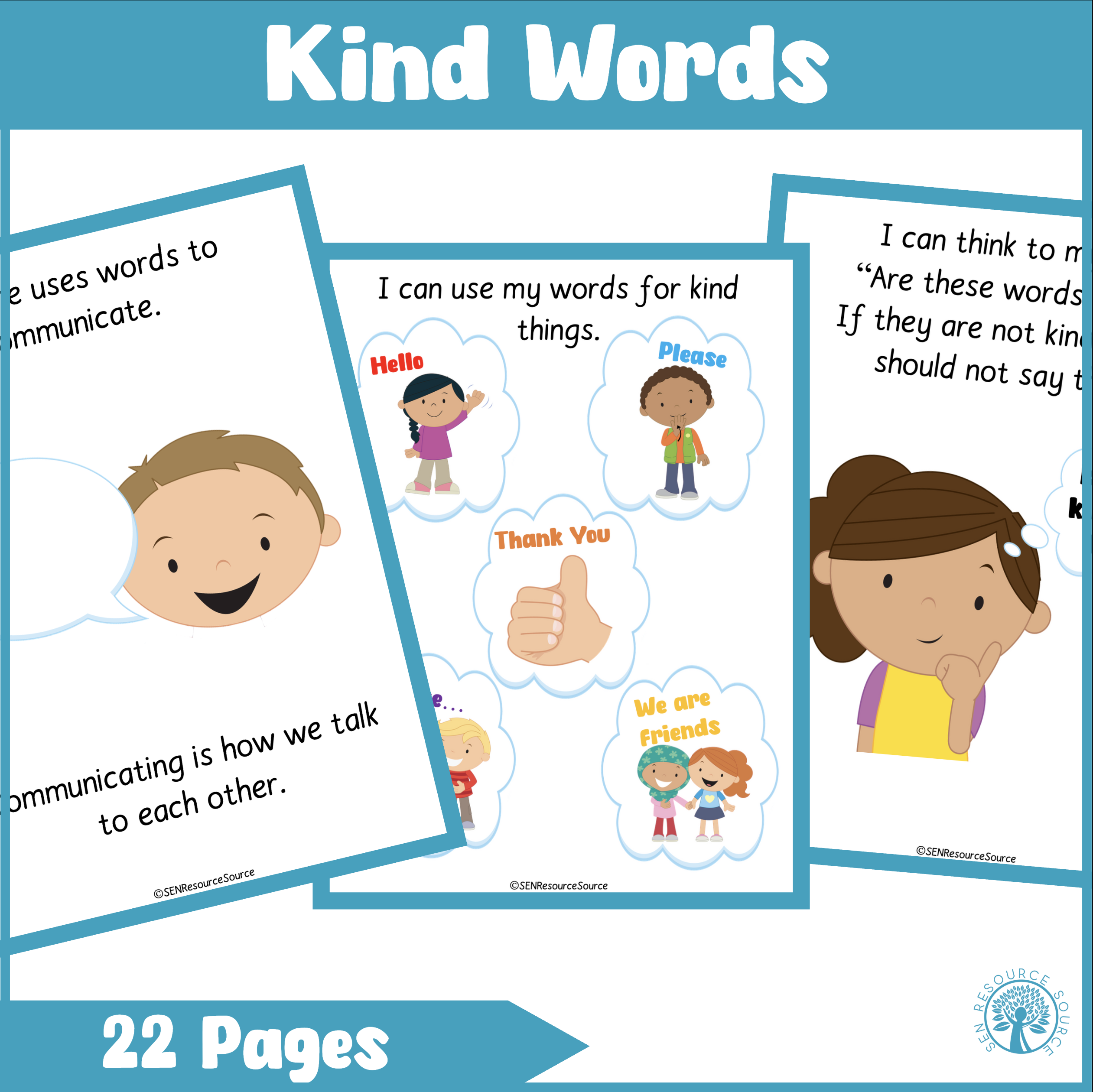 Kind Words Social Story - TeacherStore.io™