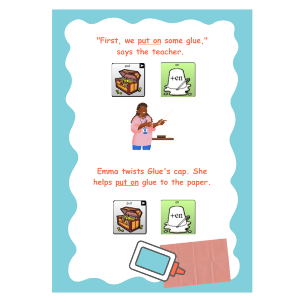 AAC Core Word Book & Craft: Put On (Glue) – Interactive Story ...
