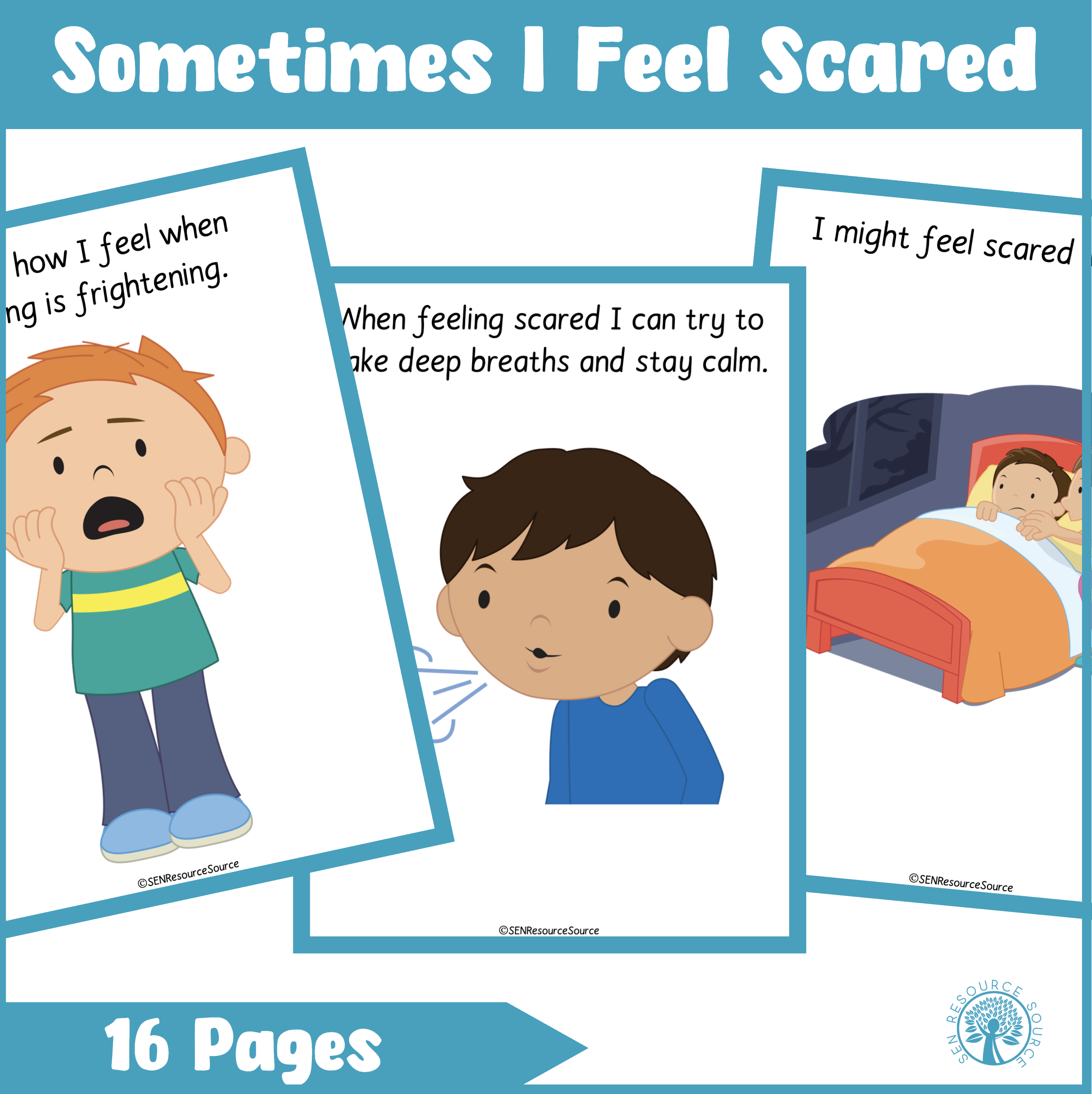 Sometimes I Feel Scared Social Story - TeacherStore.io™